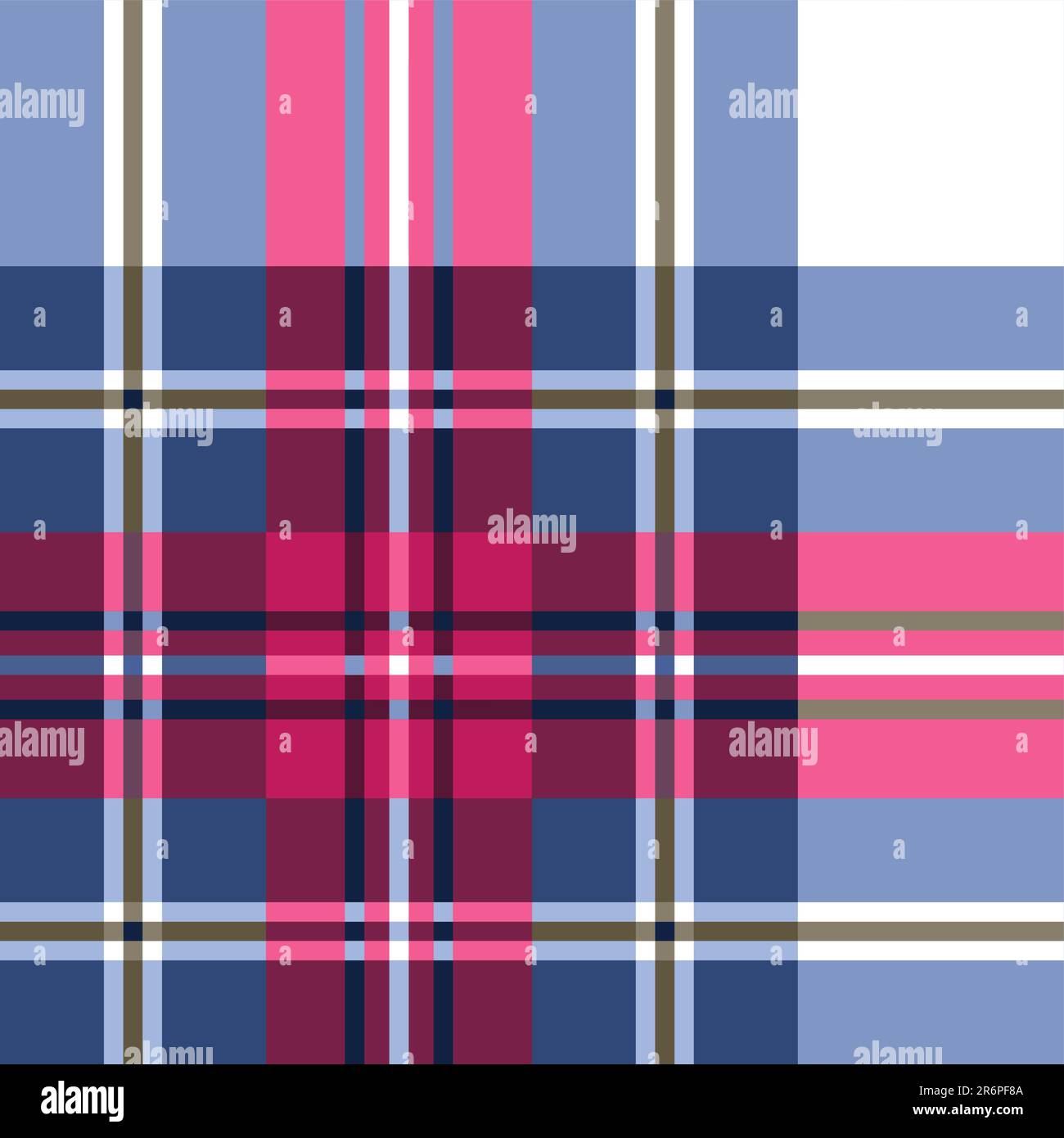 Blue and pink plaid fabric textile pattern, seamless repeat design ...