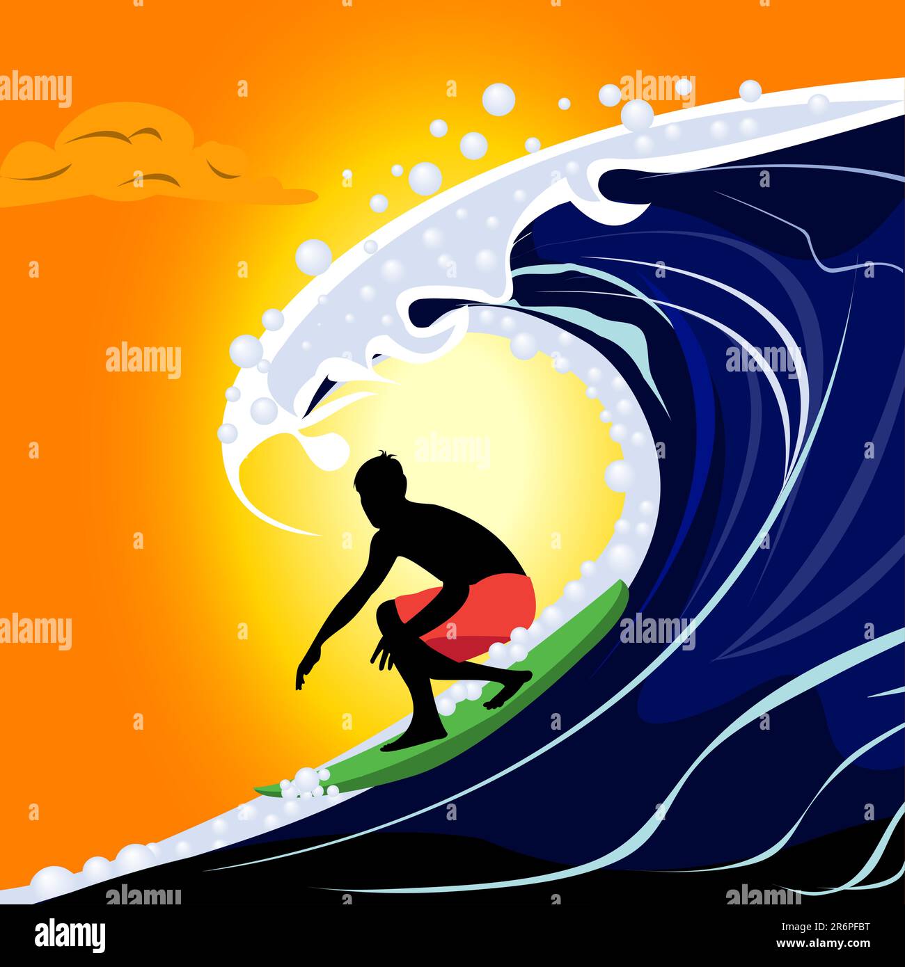 Abstract illustration of a surfer suitable for logo web sites ...