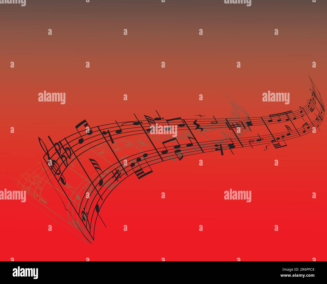 Abstract music background with different notes and lines Stock Vector ...