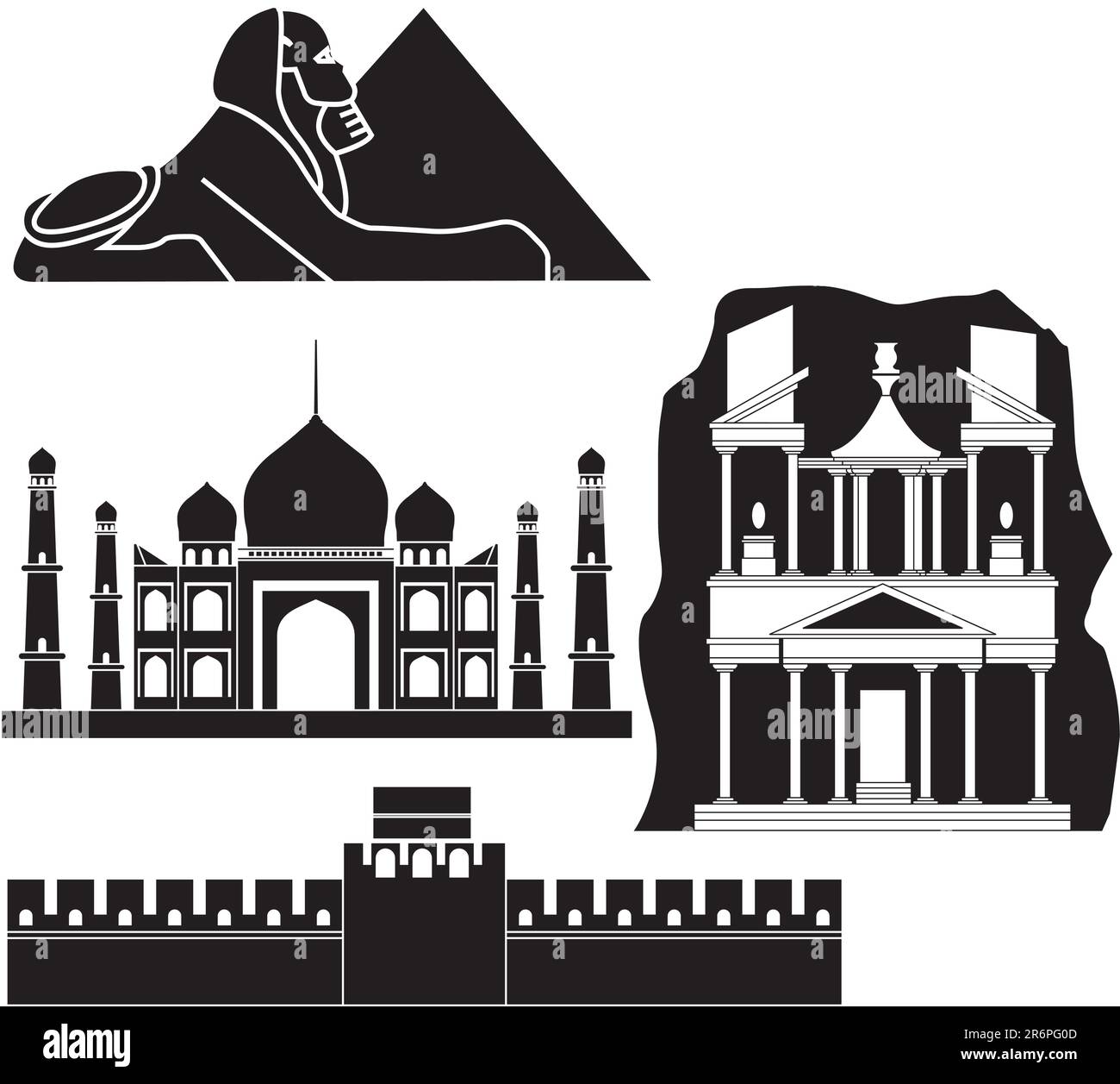 Architecture building monument sight Stock Vector Images - Alamy