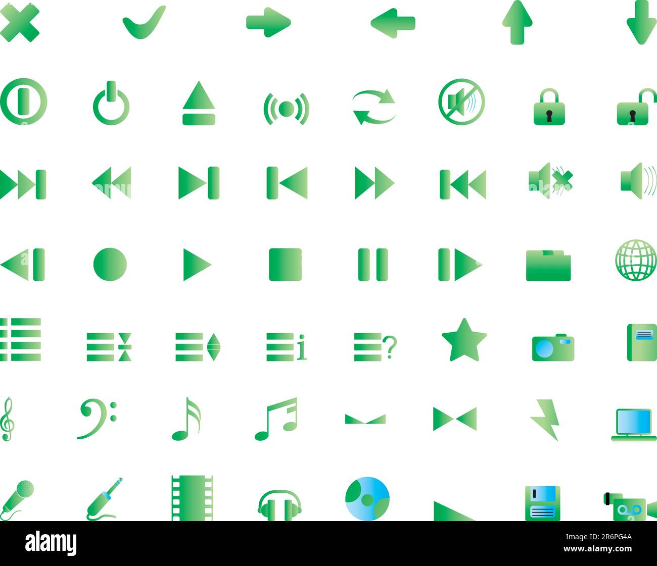 Biggest collection of different icons for using in web design Stock ...