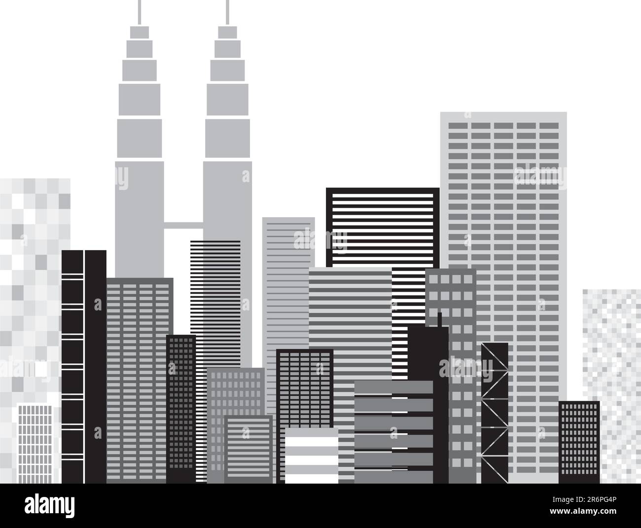 Building silhouette - Grunge styled urban background Stock Vector Image ...