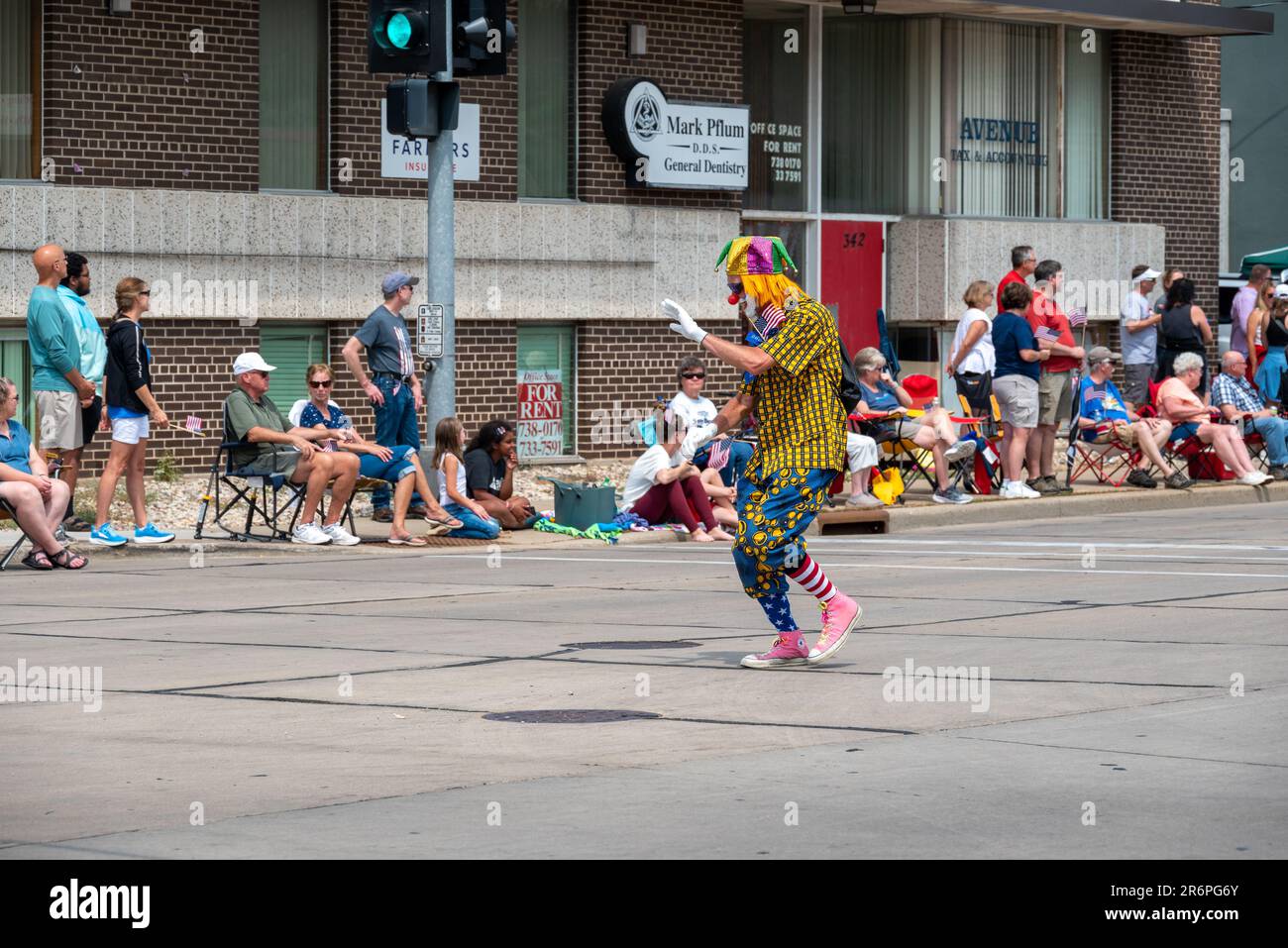 Spectators and participants of the flag day parade in Appleton ...