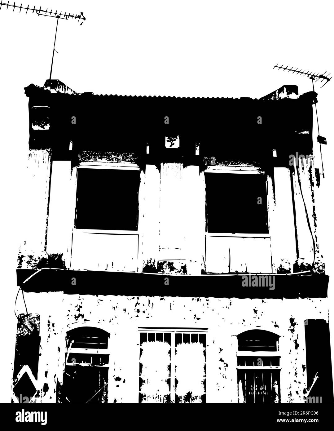 Building silhouette - Grunge styled urban background Stock Vector Image ...