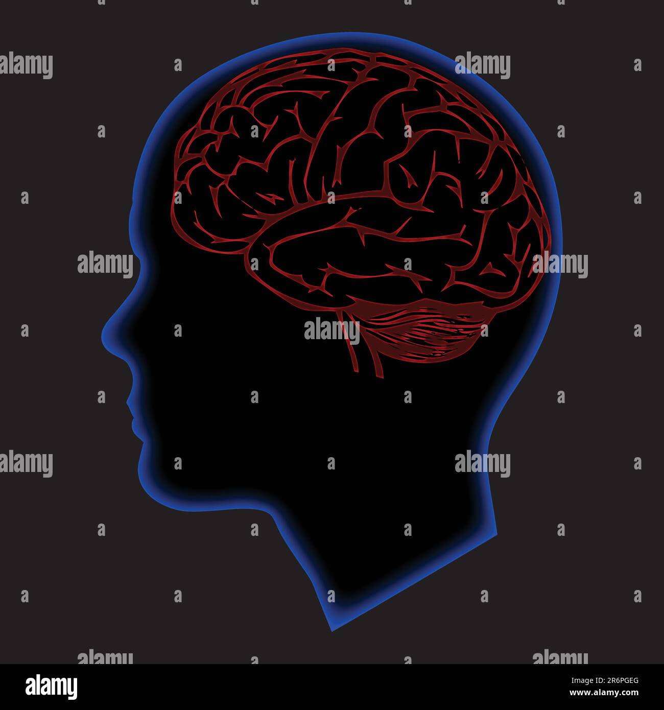 Healthy human brain scan Stock Vector Images - Alamy