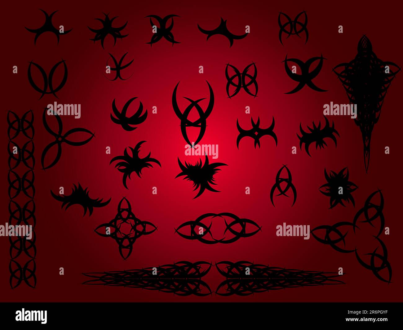 Lots of new & unique tribal tattoo designs vector Stock Vector Image ...