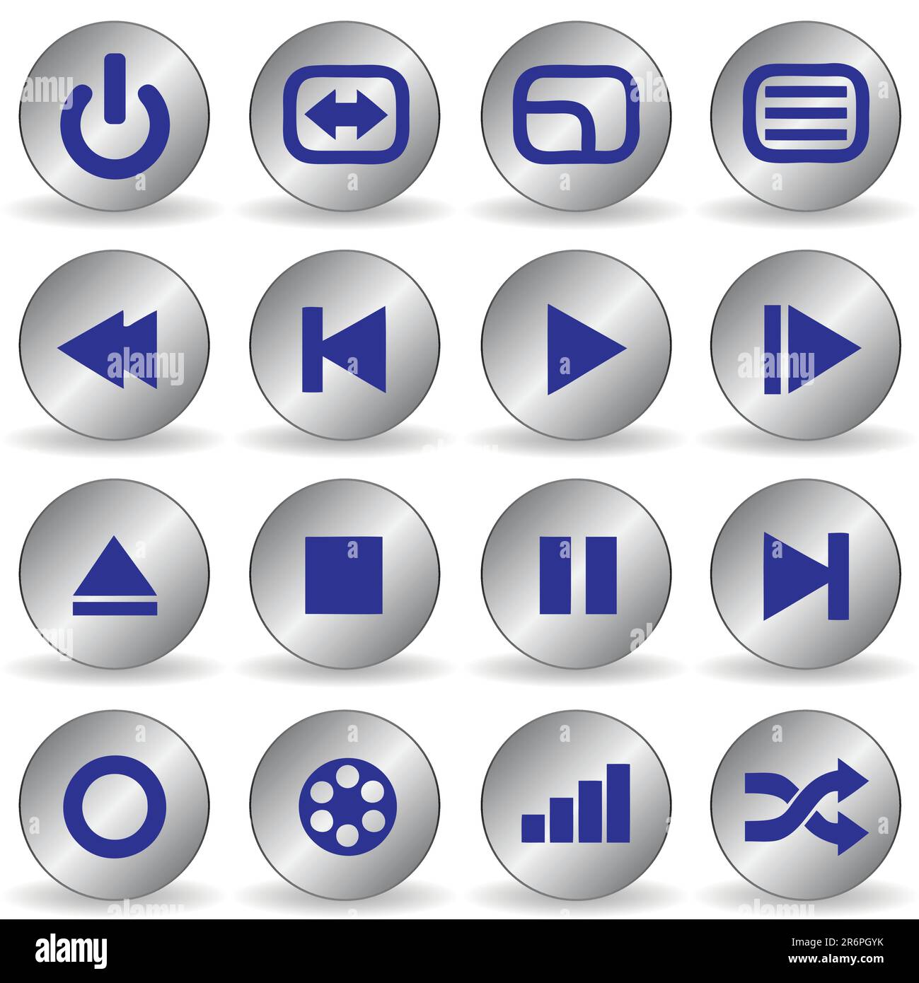 Media control panel Stock Vector Images - Alamy