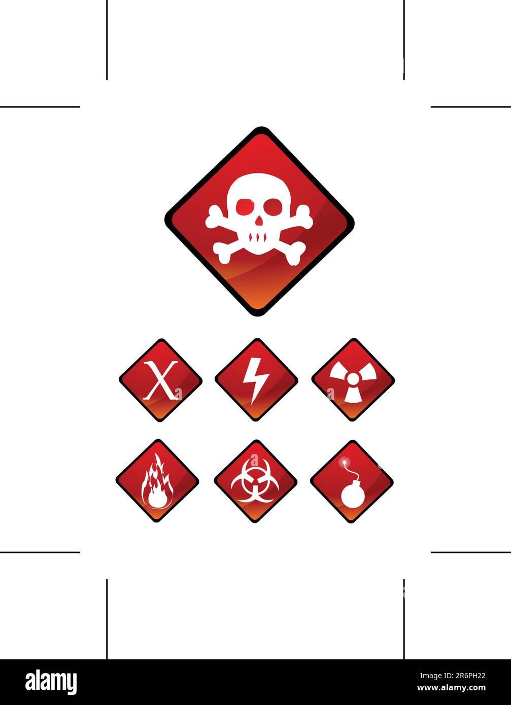 illustration of set of warning sign icons Stock Vector Image & Art - Alamy