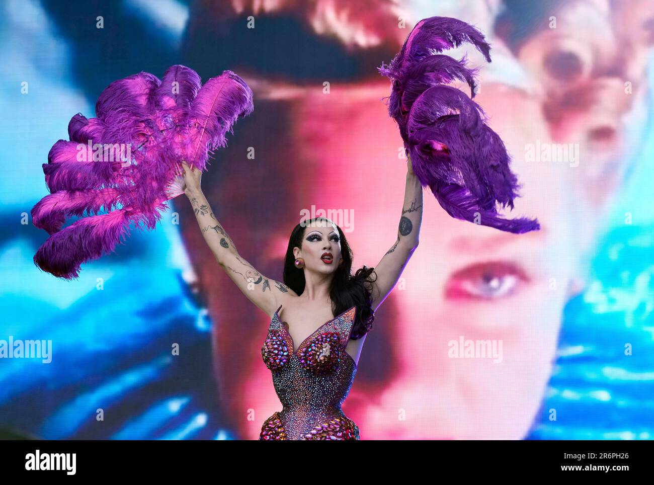 Violet Chachki performs on the second night of the 2023 LA Pride in the ...