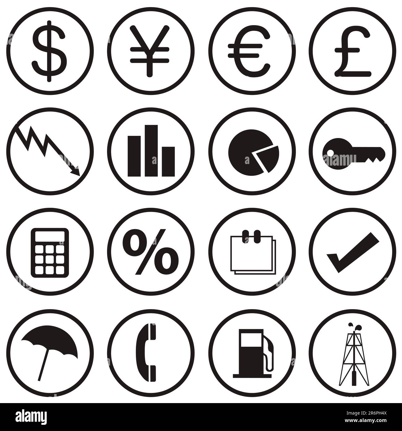 vector collection of finance icons Stock Vector Image & Art - Alamy
