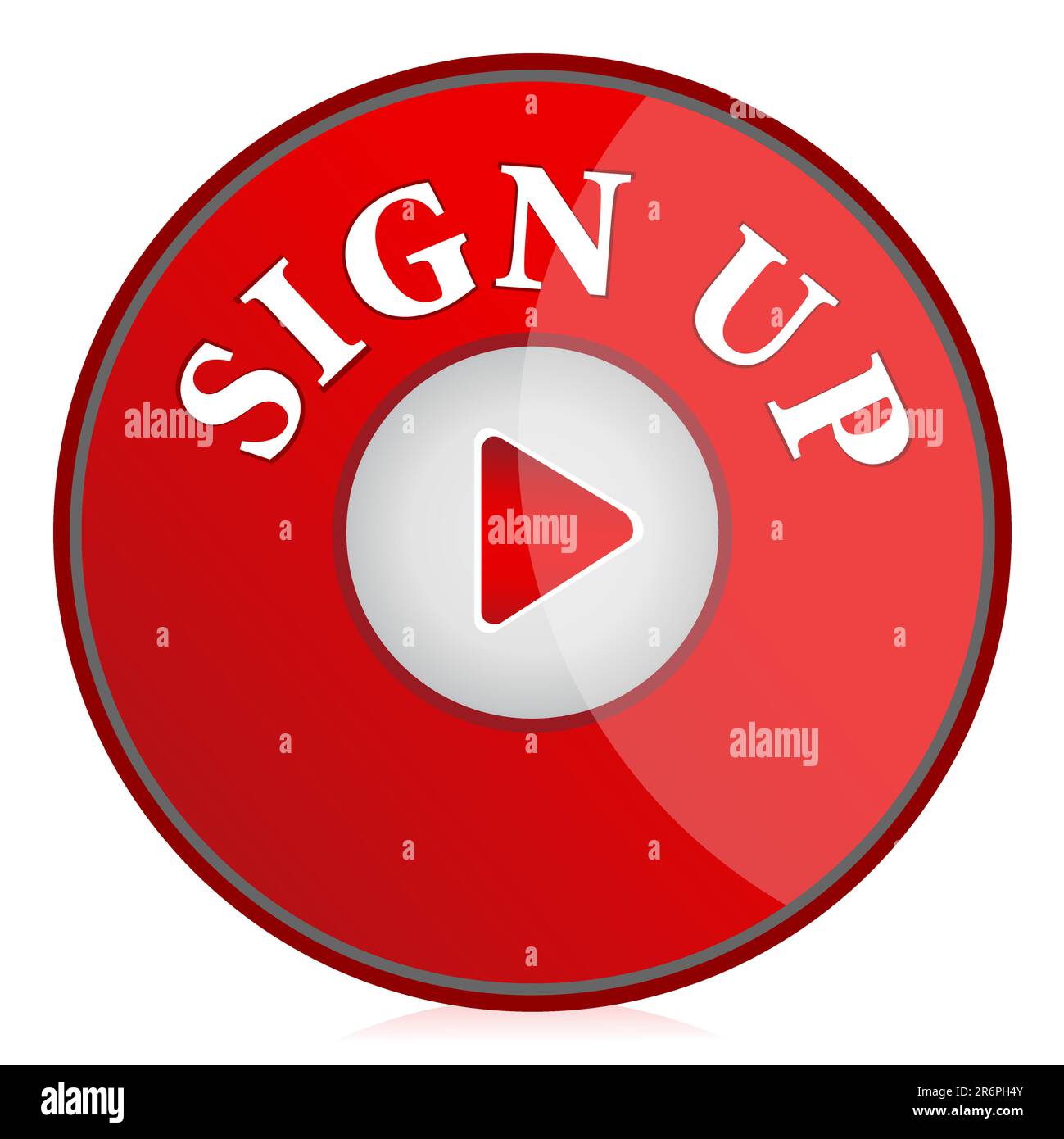 illustration of sign up button on isolated background Stock Vector ...