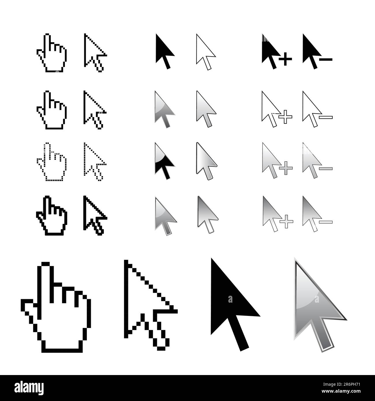 Cursors, arrows in vector EPS illustration Stock Vector Image & Art - Alamy