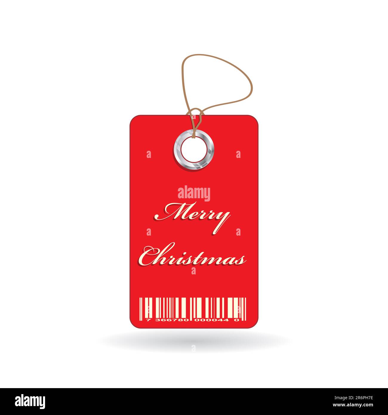 Red Christmas tag Stock Vector Image & Art - Alamy