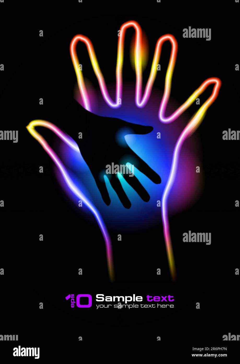 Helping hands Stock Vector Images - Alamy