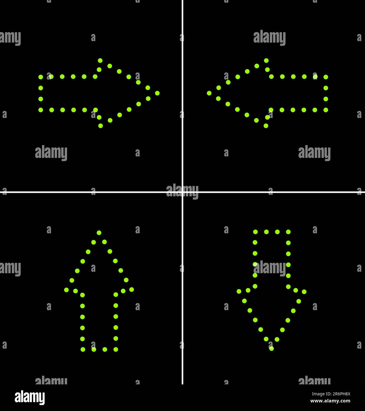 Illustration set elements of green diode arrow for design - vector ...