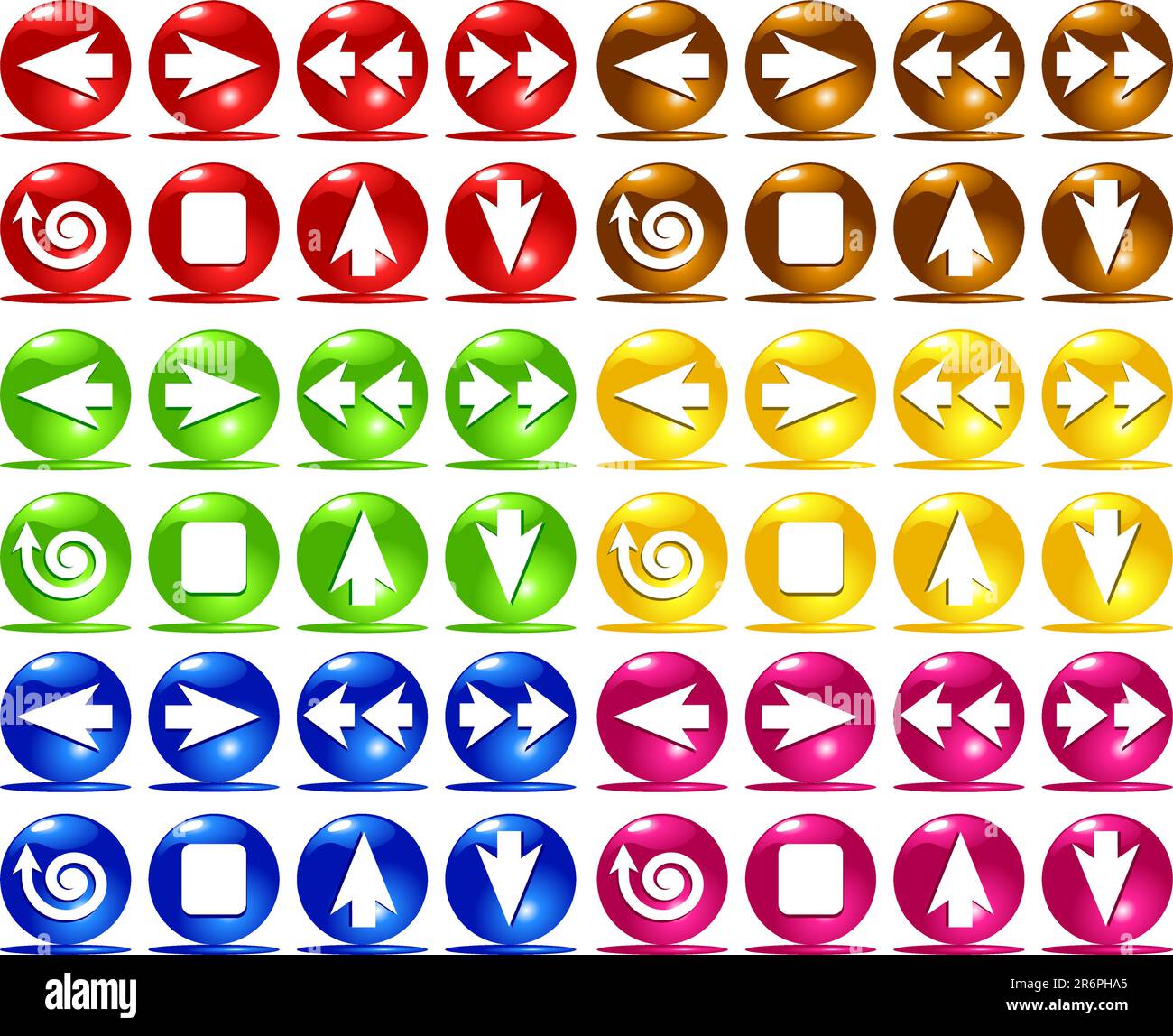 Colorful basic web icons Stock Vector Image & Art - Alamy