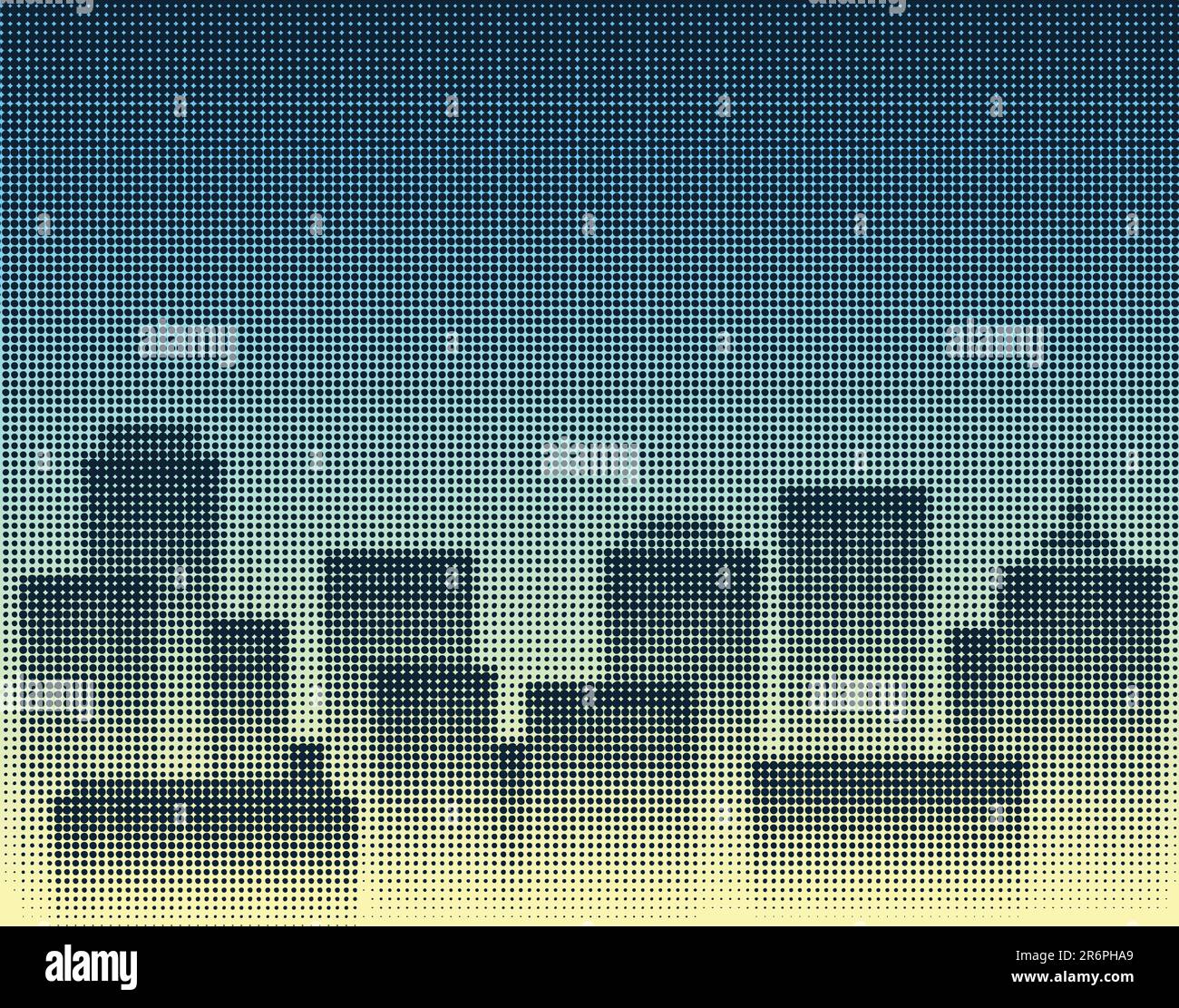 Editable vector halftone design of a city skyline Stock Vector Image ...