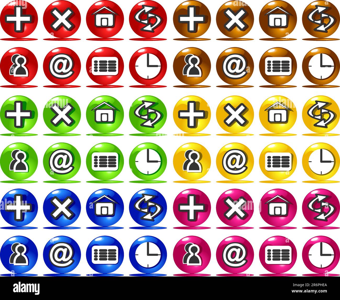 Colorful basic web icons Stock Vector Image & Art - Alamy