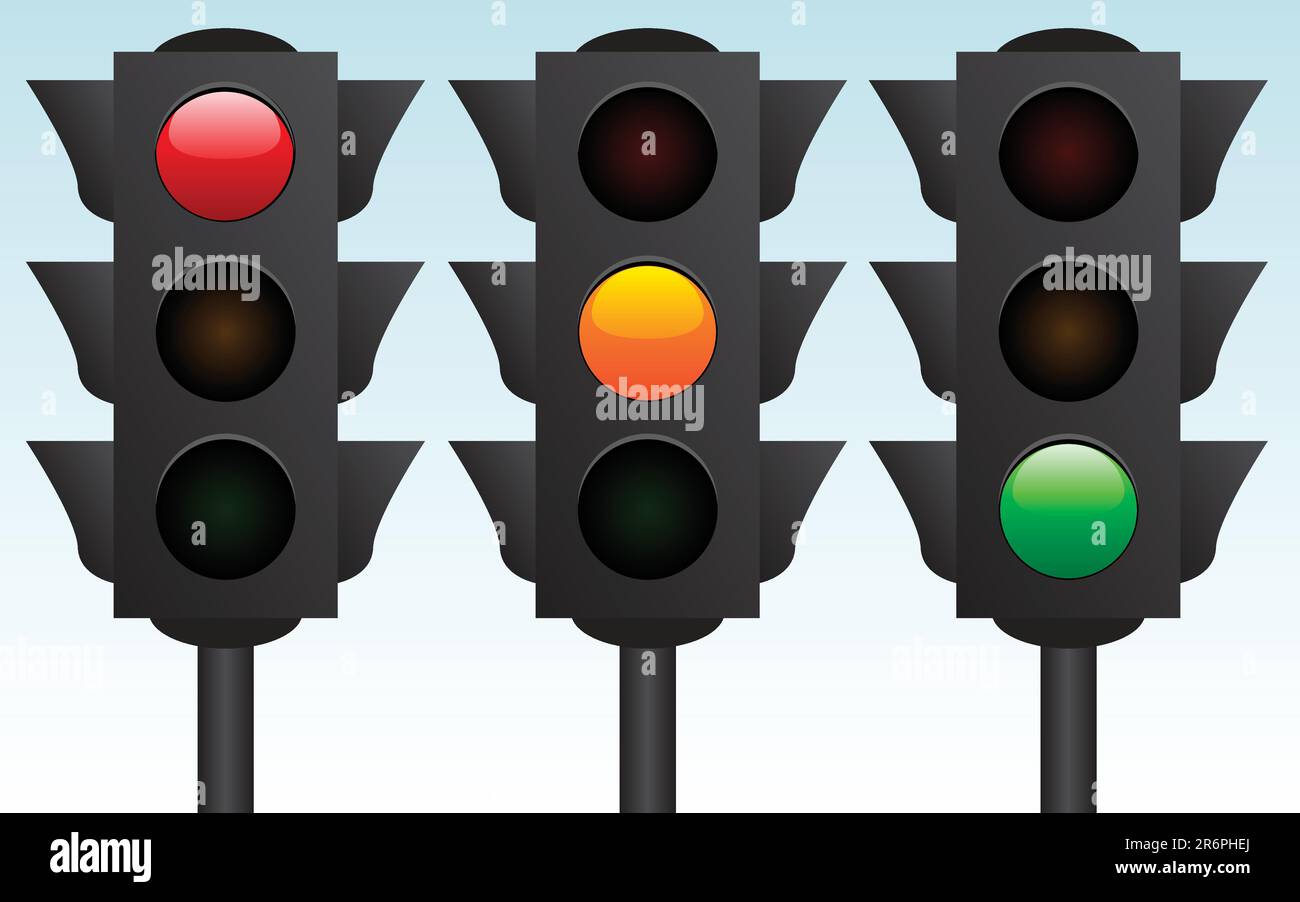 vector set of traffic lights Stock Vector Image & Art - Alamy