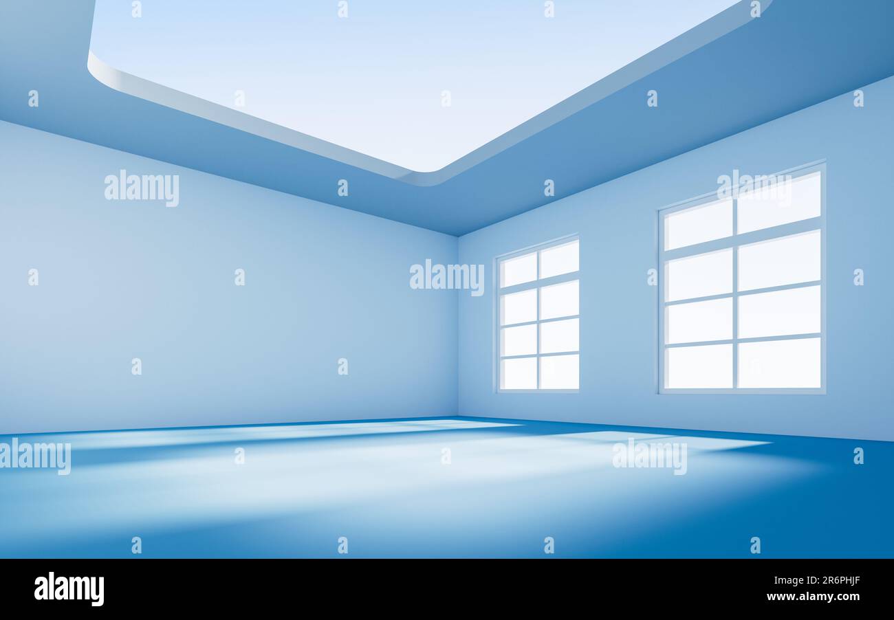 Empty room with light comes in, 3d rendering. Digital drawing Stock ...