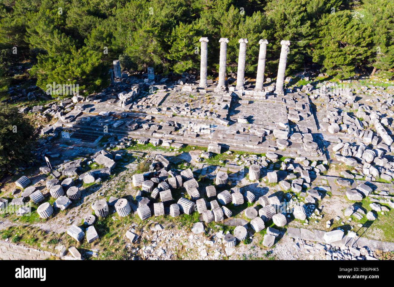 Temple of Athena in Priene Stock Photo - Alamy
