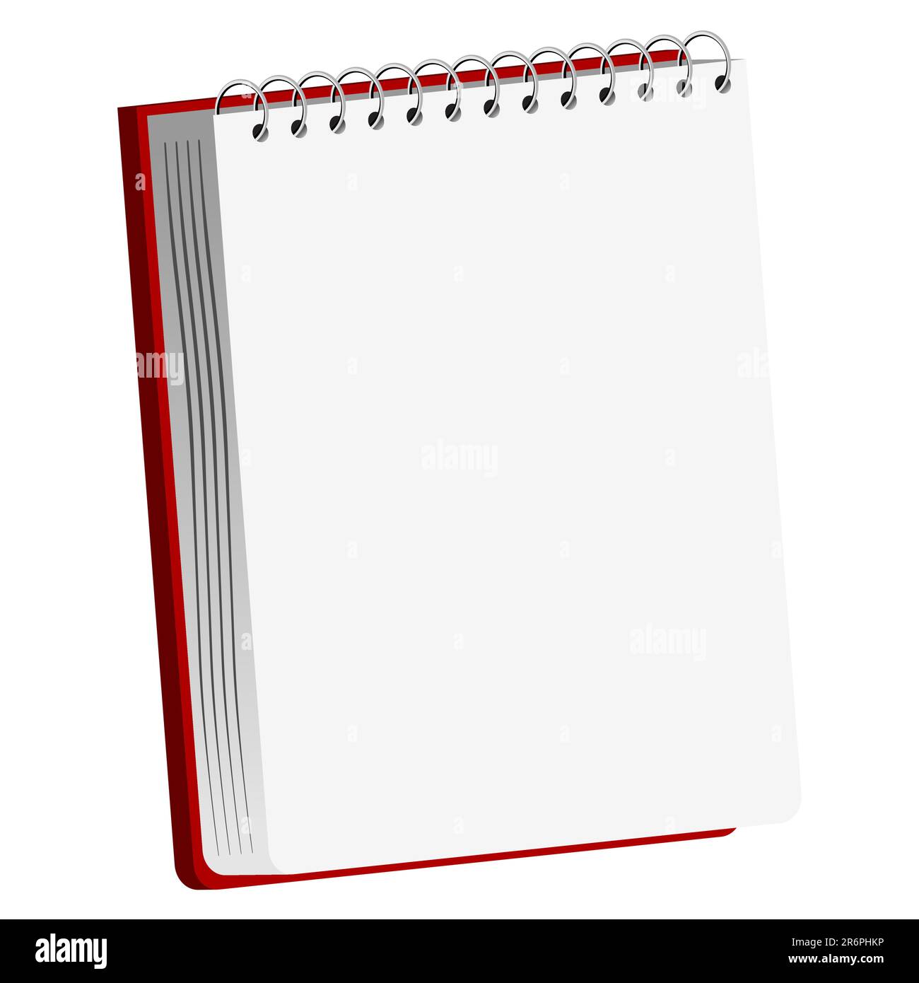 Blank spiral notebook isolated over white background Stock Vector Image ...