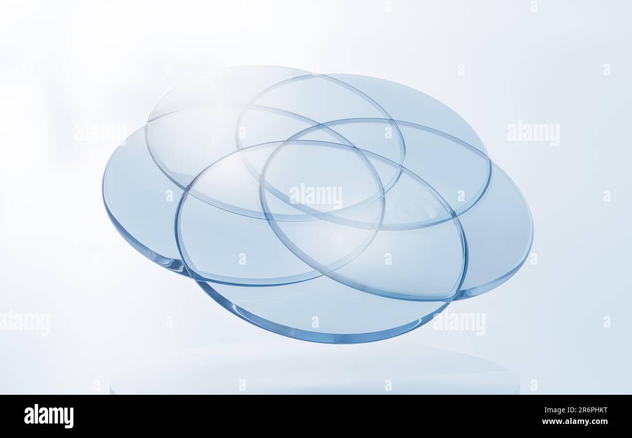 Round glass geometry background, 3d rendering. Digital drawing Stock ...