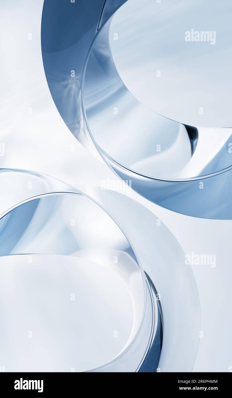 Abstract twist curve geometry, 3d rendering. Digital drawing Stock ...