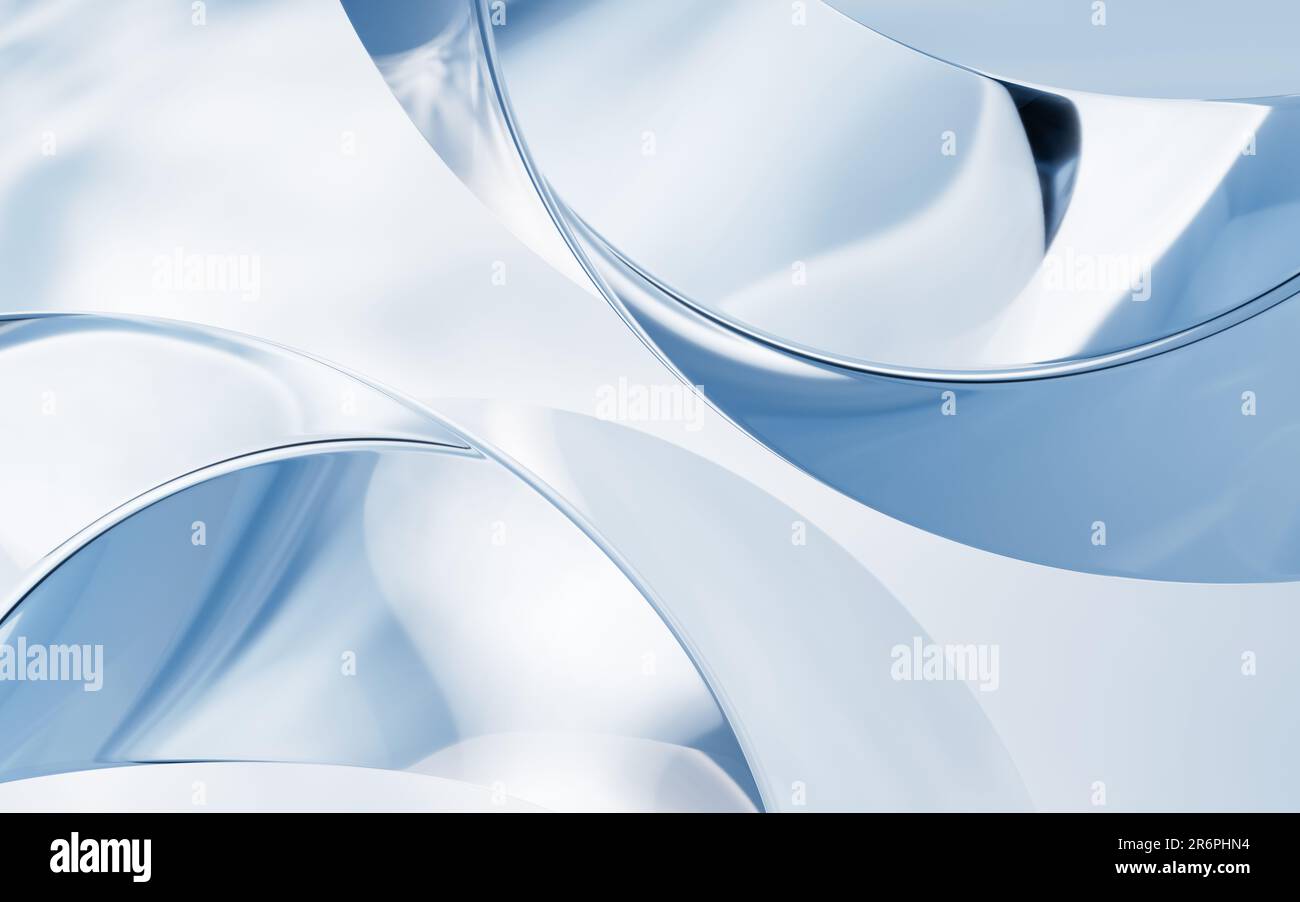 Abstract twist curve geometry, 3d rendering. Digital drawing Stock ...