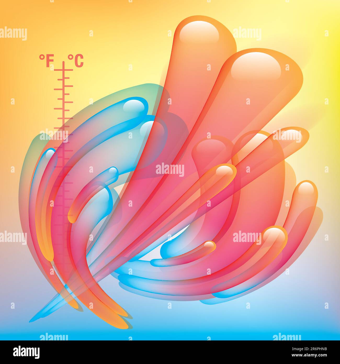 Hot & Cold colors Temperature Splash. Vector Illustration Stock Vector ...