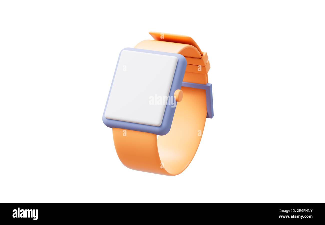 Smart mobile watch, 3d rendering. Digital drawing Stock Photo - Alamy