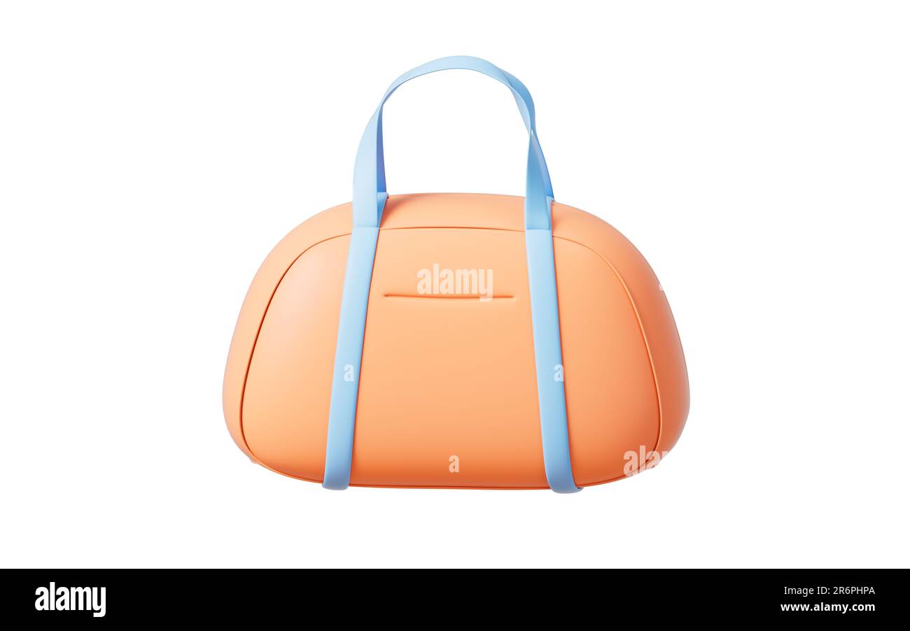 Orange bag with cartoon style, 3d rendering. Digital drawing Stock ...