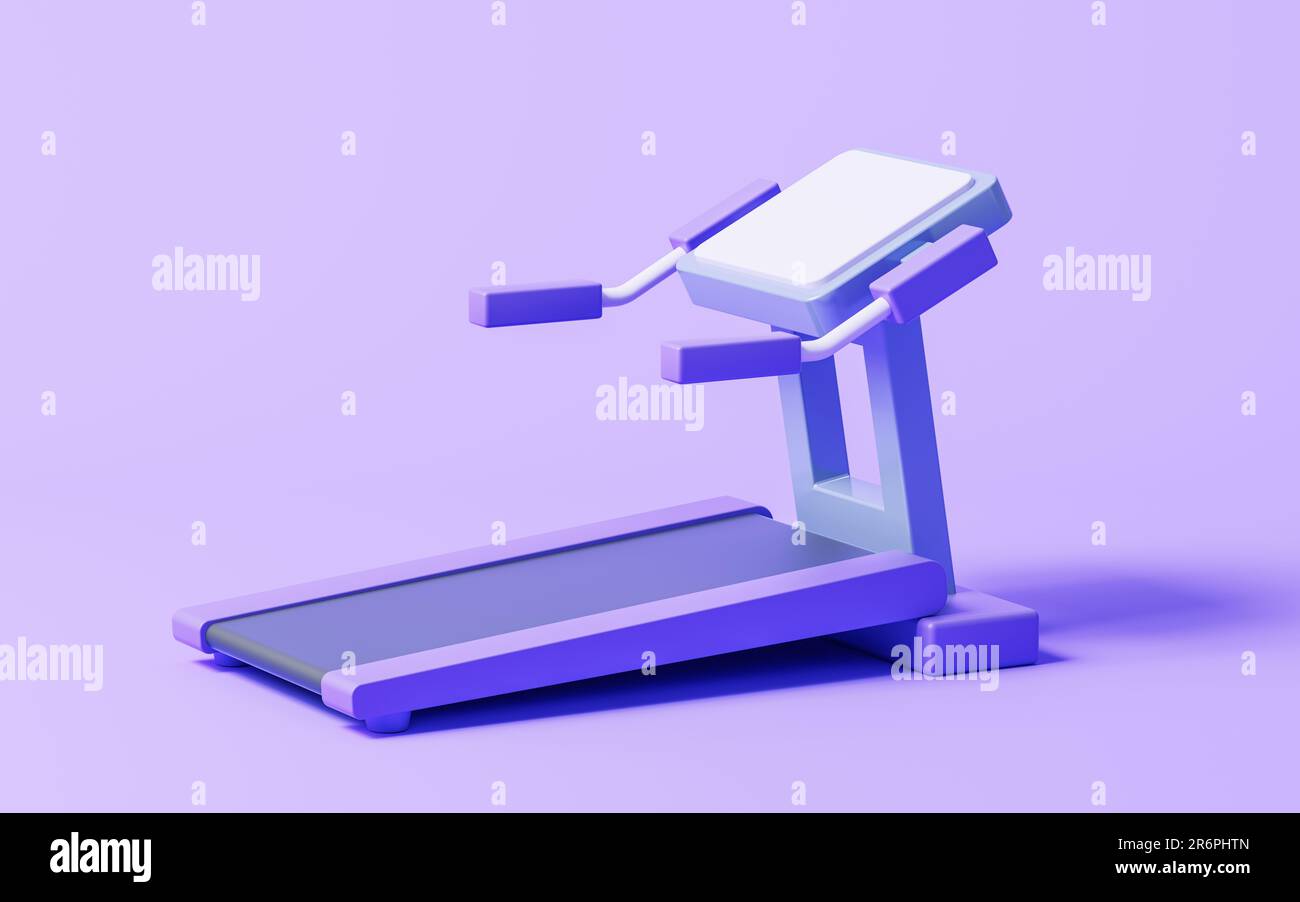 Running machine with cartoon style, 3d rendering. Digital drawing Stock ...