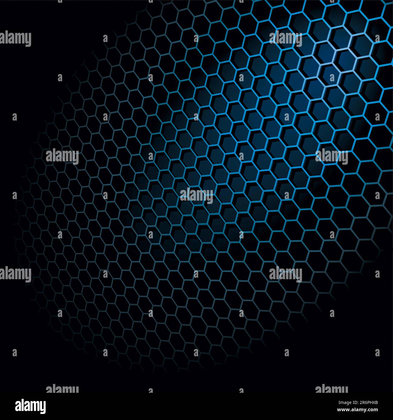 Metal Shine Hexagon Grid on Black Background. Vector Illustration Stock ...