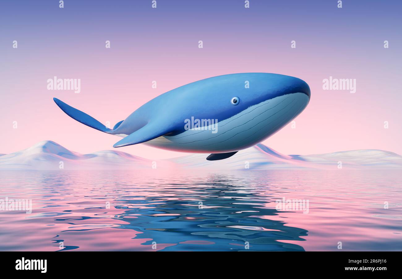 Lake and water surface background, 3d rendering. Digital drawing Stock ...