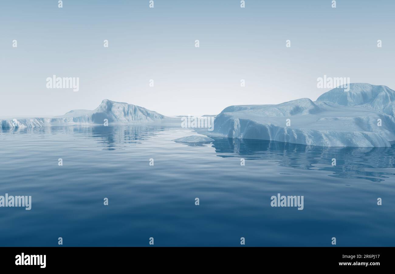 Lake and water surface background, 3d rendering. Digital drawing Stock ...