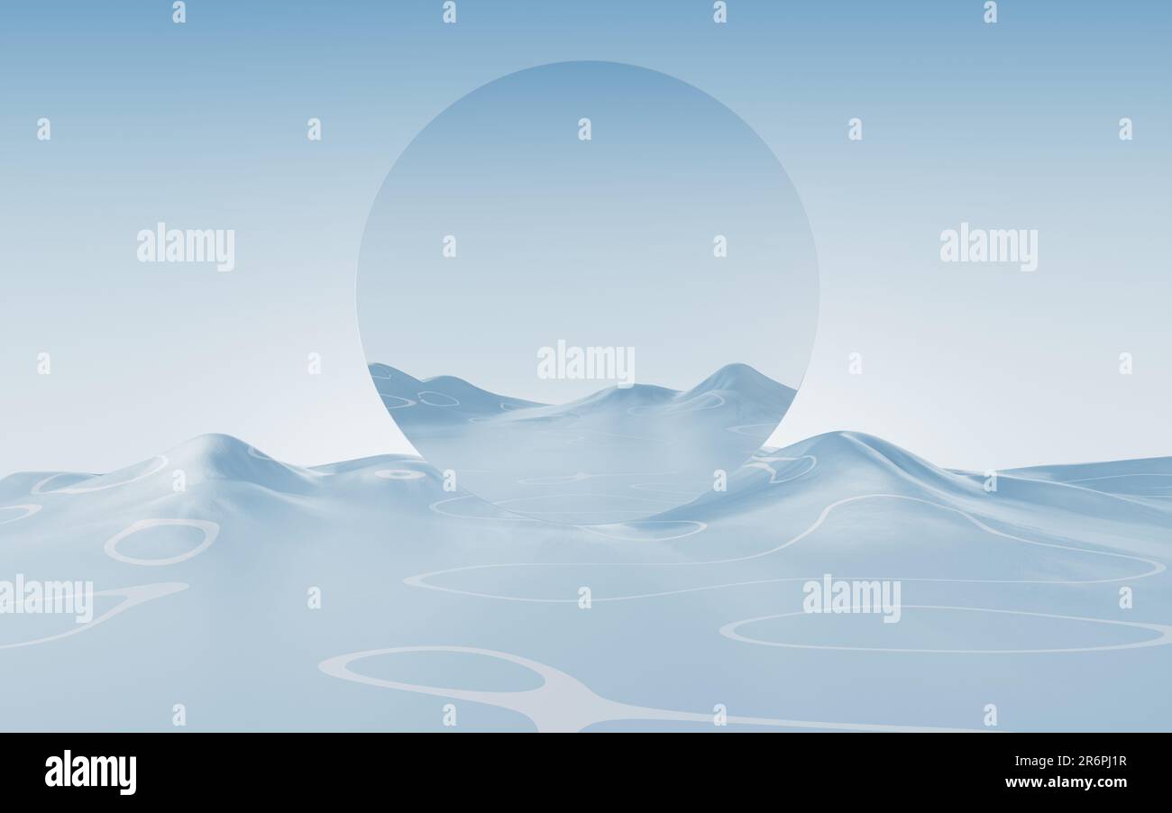 Lake and water surface background, 3d rendering. Digital drawing Stock ...