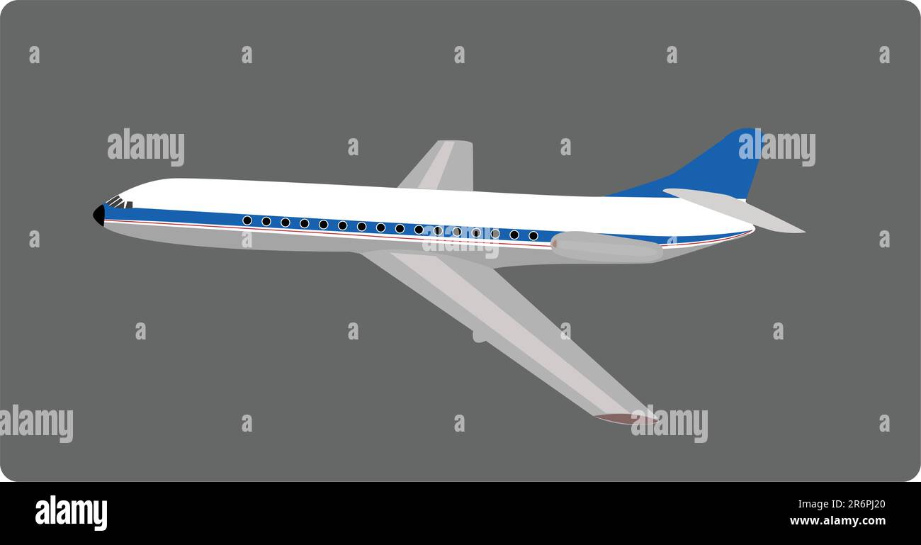 commercial airplane illustration Stock Vector Image & Art - Alamy