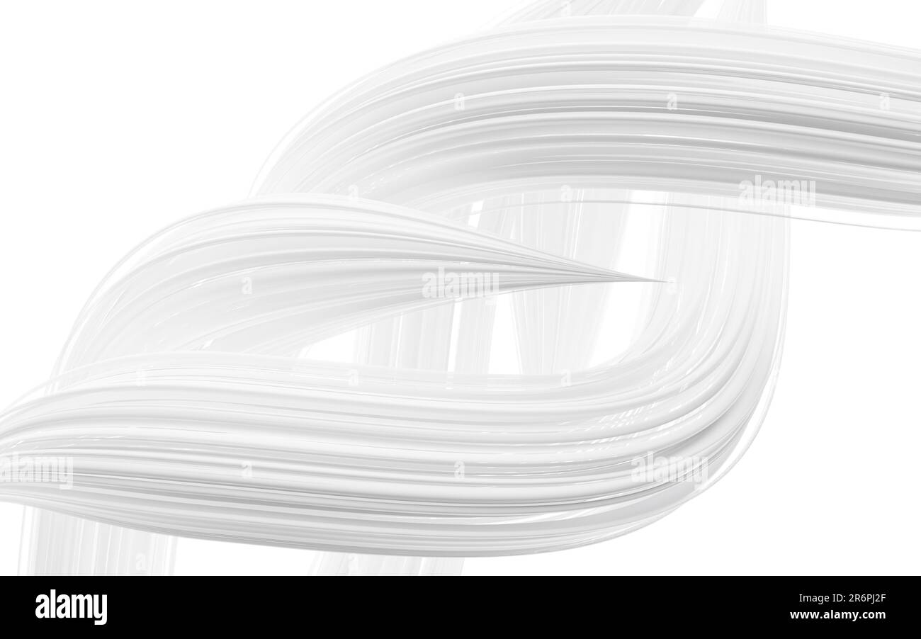 Flowing and twist geometry lines, 3d rendering. Digital drawing Stock ...