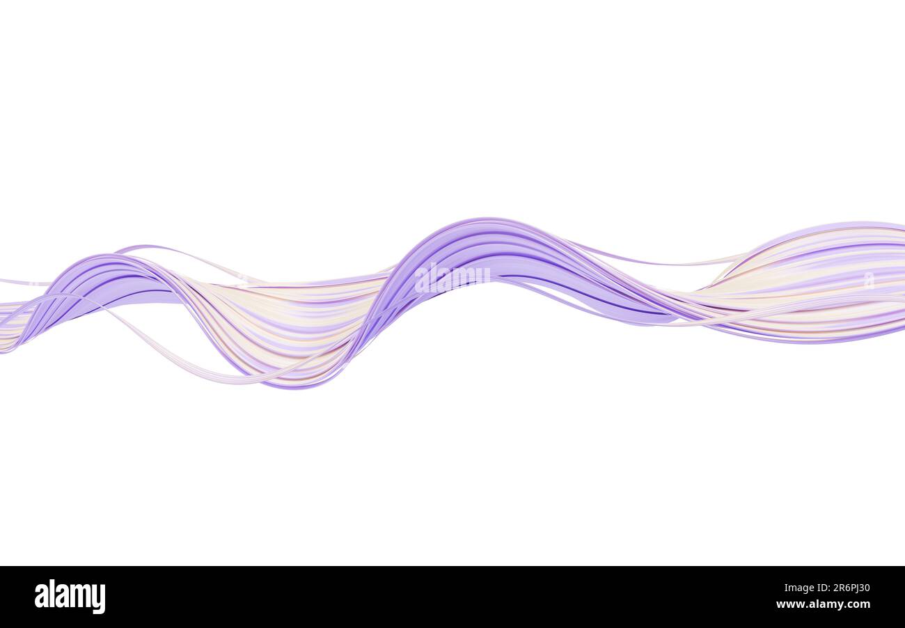 Flowing curve geometry lines, 3d rendering. Digital drawing Stock Photo ...