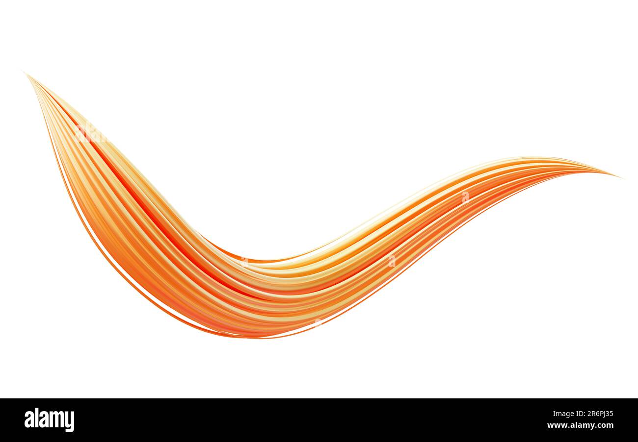 Flowing curve geometry lines, 3d rendering. Digital drawing Stock Photo ...