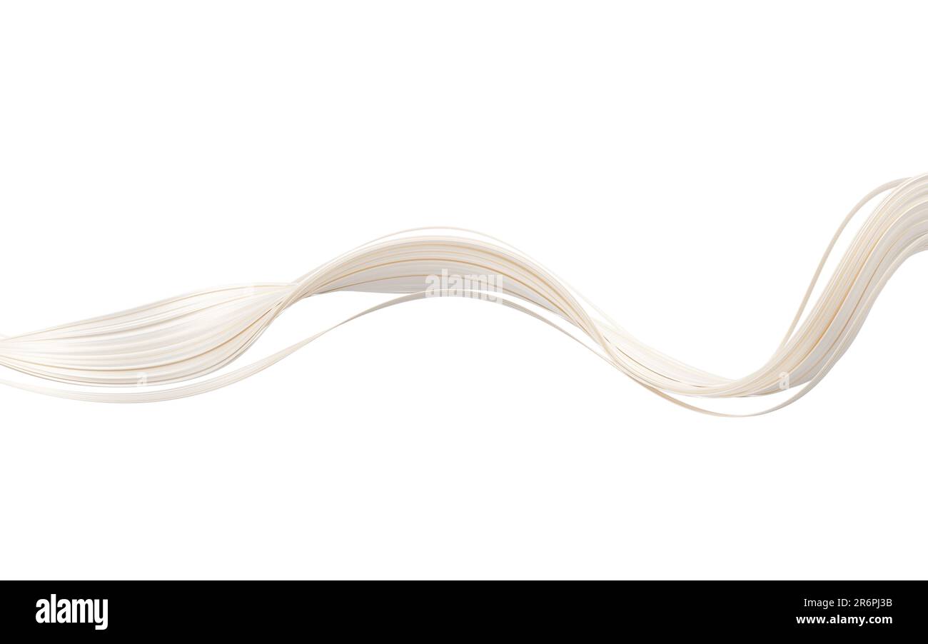 Flowing curve geometry lines, 3d rendering. Digital drawing Stock Photo ...