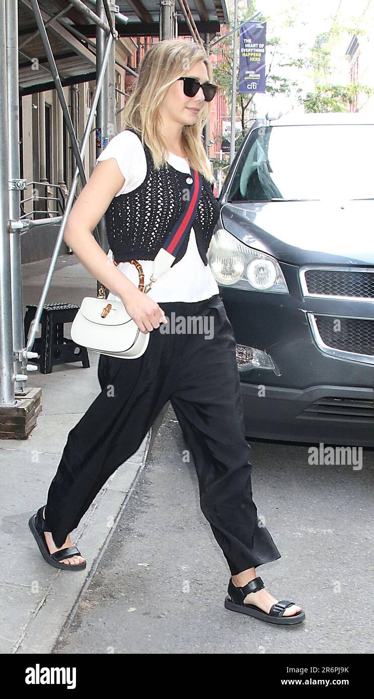 New York, USA. 10th June 2023. June, 10, 2023 Elizabeth Olsen leaving ...