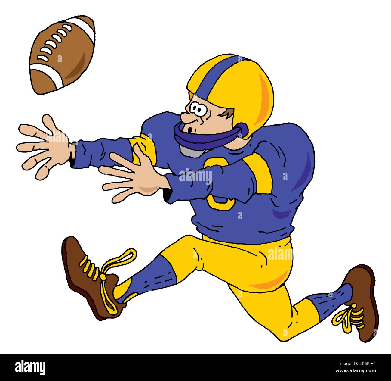 Catch a football Stock Vector Images - Alamy