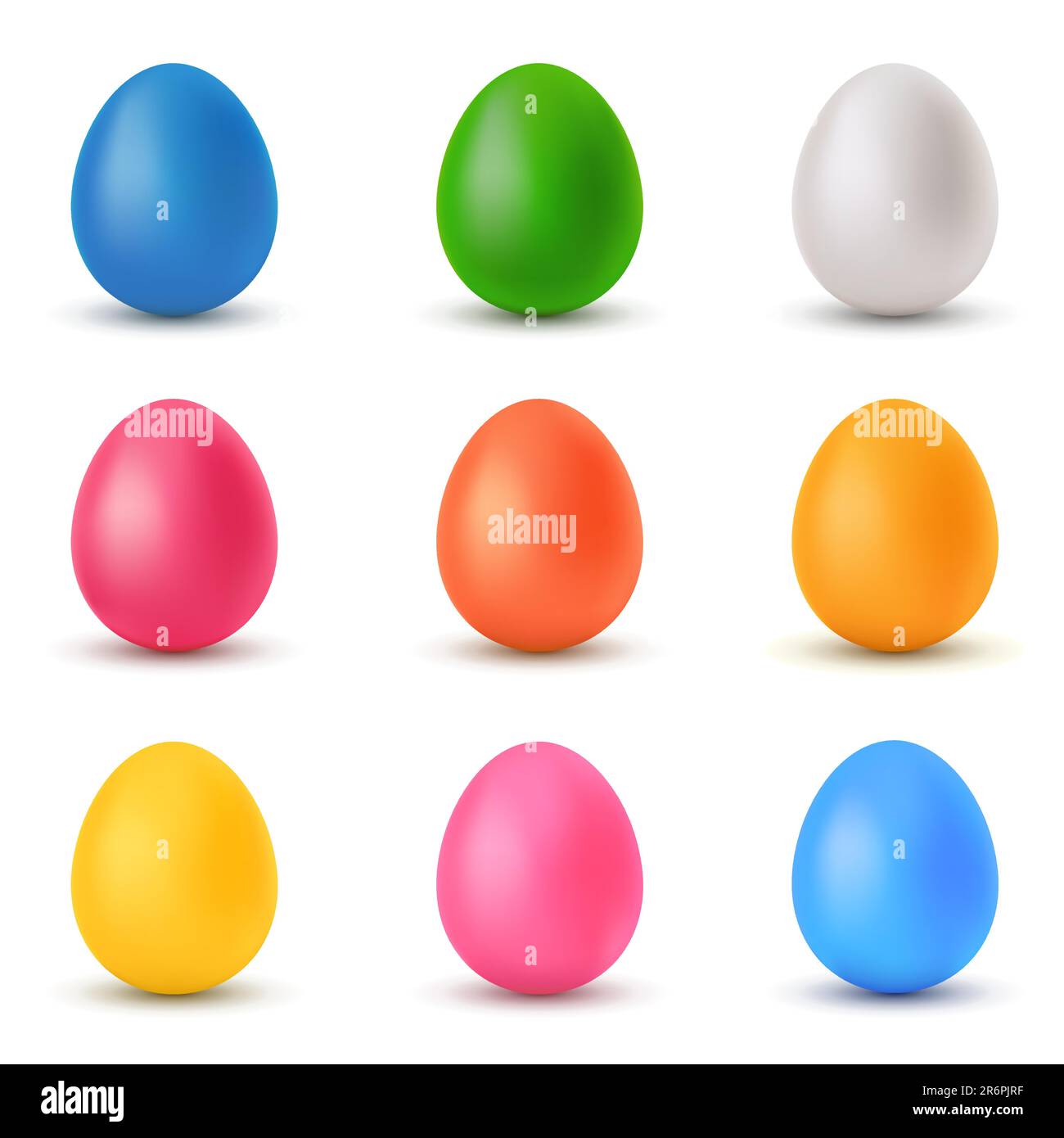 Set of nine Easter eggs different colors Stock Vector Image & Art - Alamy