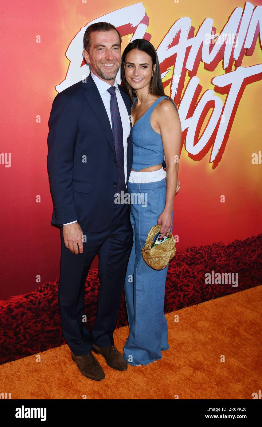 HOLLYWOOD, CALIFORNIA - JUNE 09: Jordana Brewster (R) and Mason Morfit ...