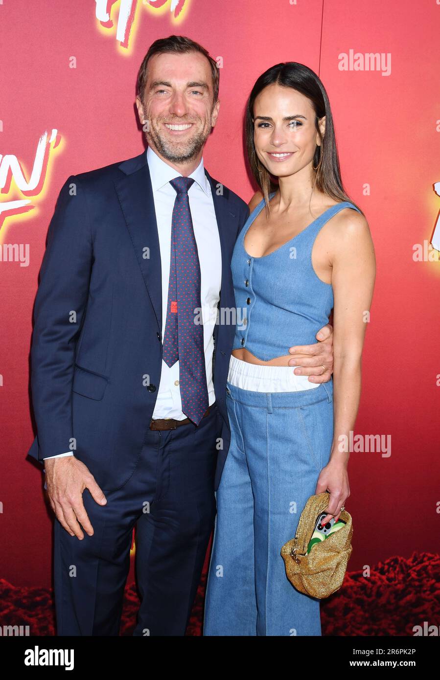 HOLLYWOOD, CALIFORNIA - JUNE 09: Jordana Brewster (R) and Mason Morfit ...