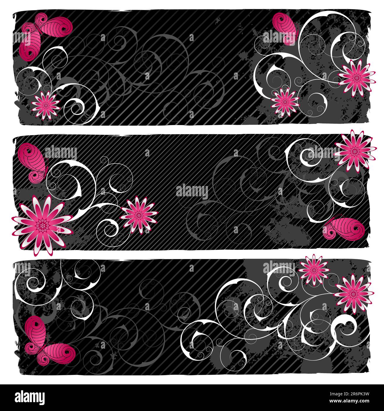 Three butterflies Stock Vector Images - Alamy