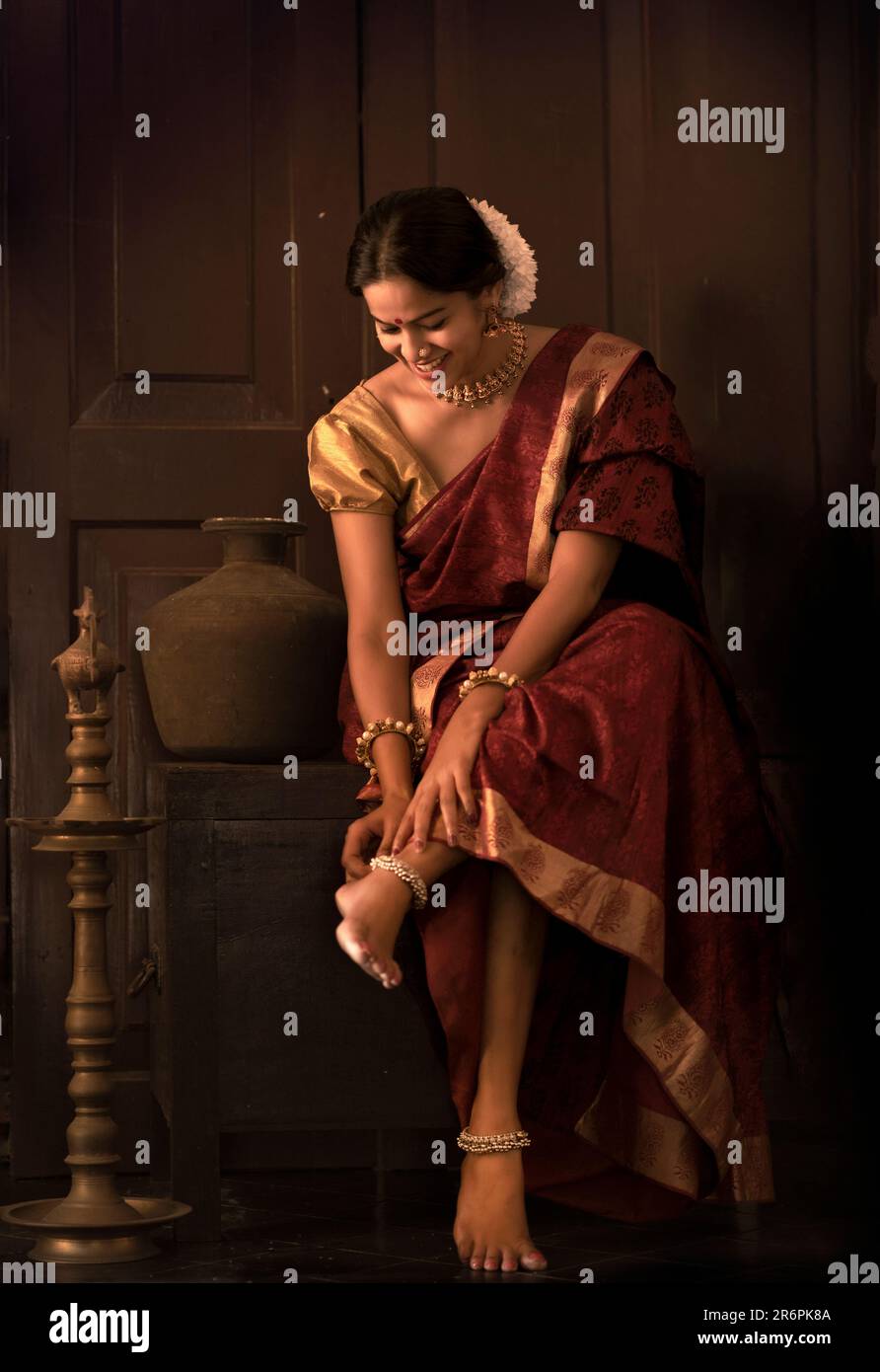 The Royal Kerala Women Stock Photo - Alamy