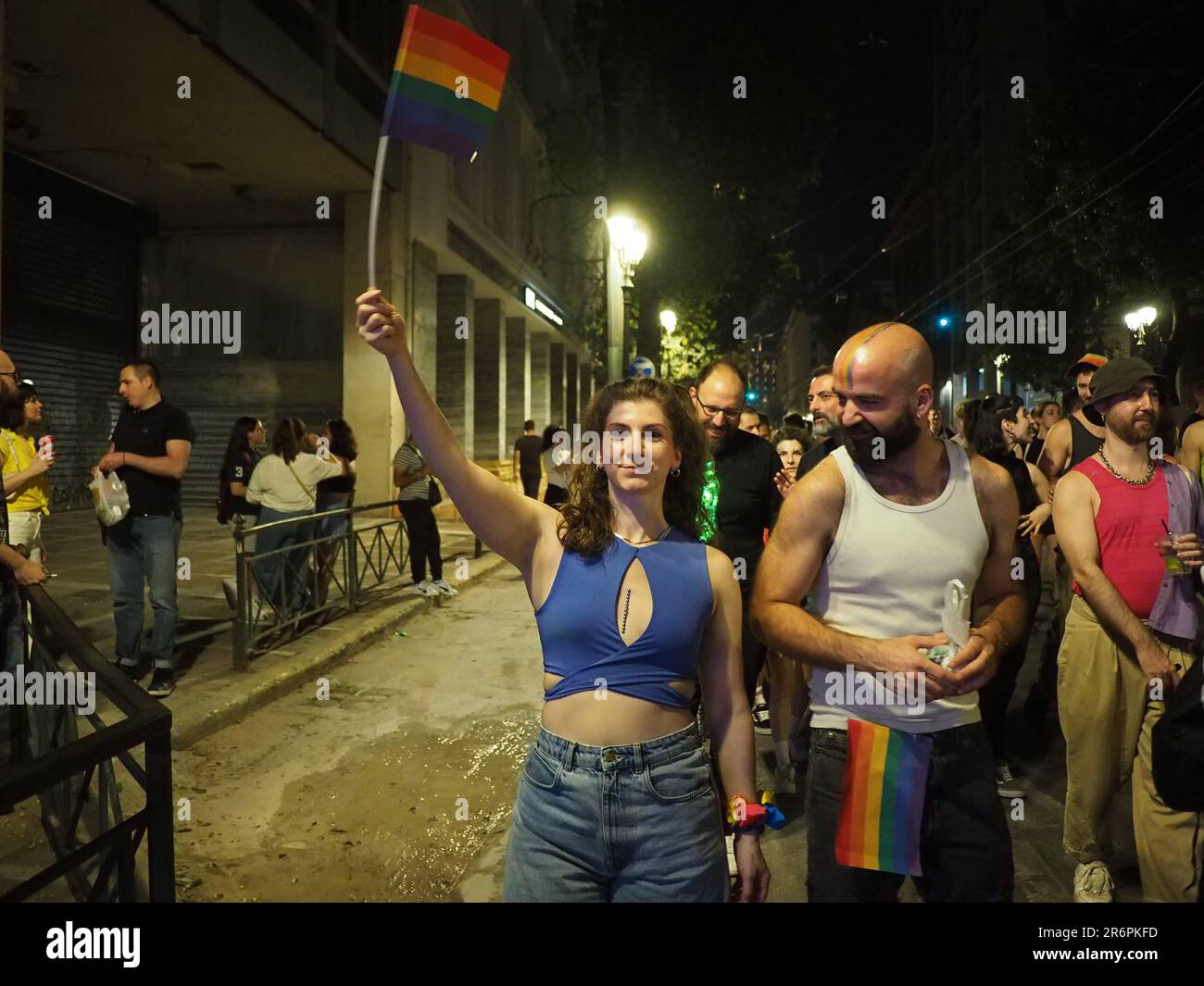 Athens, Greece. 10th June, 2023. Thousands of people take part in the parade for Athens Pride ...